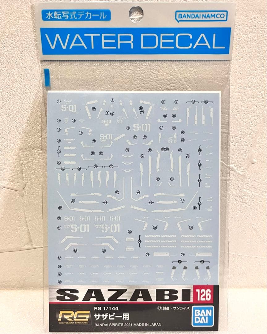 RG 1/144 サザビー メカニカルコアメッキ 完成品　水転写デカール付き