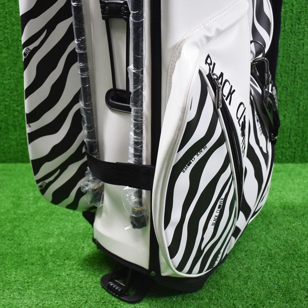 Black Clover/ラッククローバー キャディバッグ８型【ゼブラ】新品！