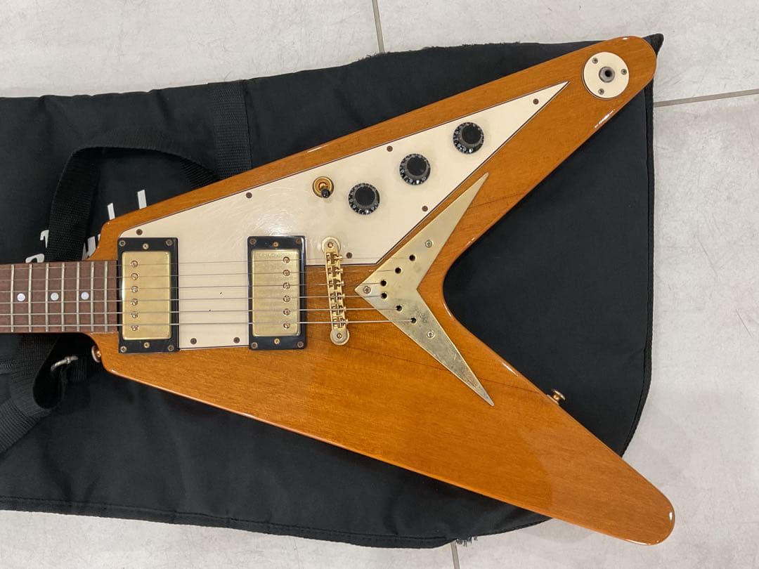 ギター 2005 epiphone Flying V 1958 korina