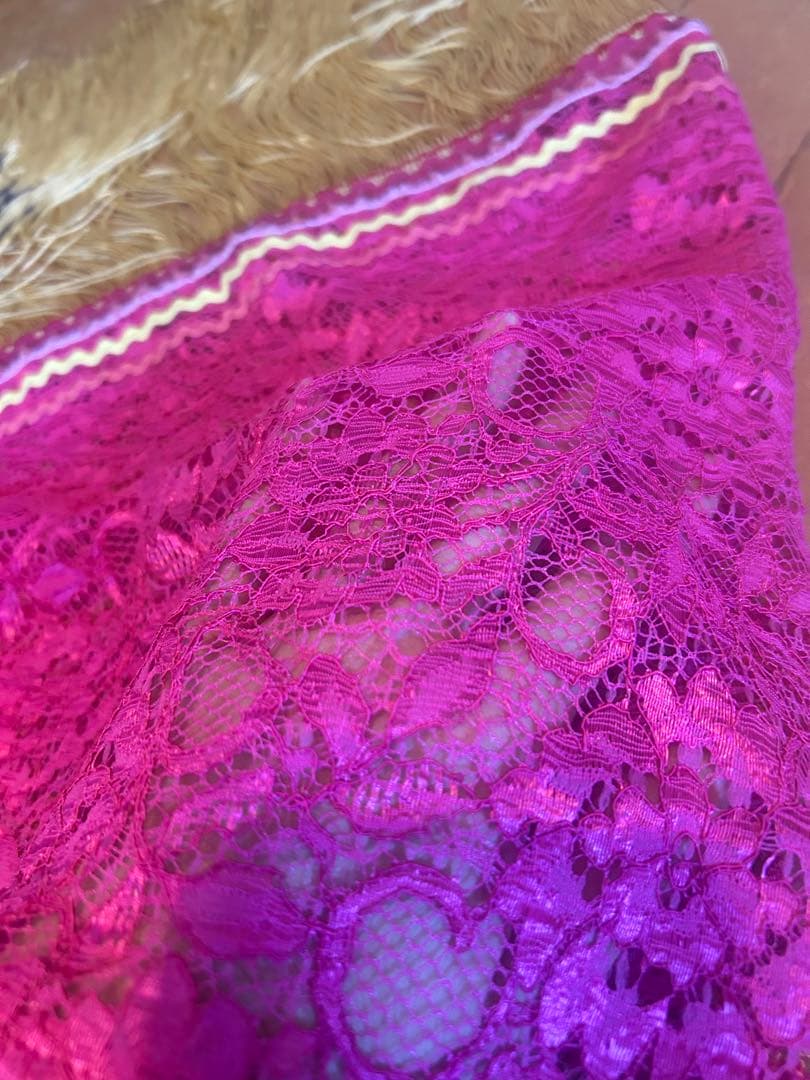 新作＊ピンク　フラメンコ衣装シージョピンクレースゴールドフリンジ新品未使用