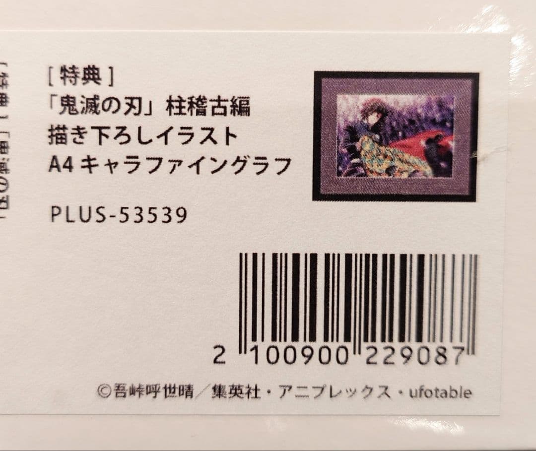 鬼滅の刃 柱稽古編 アニプレックス全巻購入特典 キャラファイングラフ 冨岡義勇