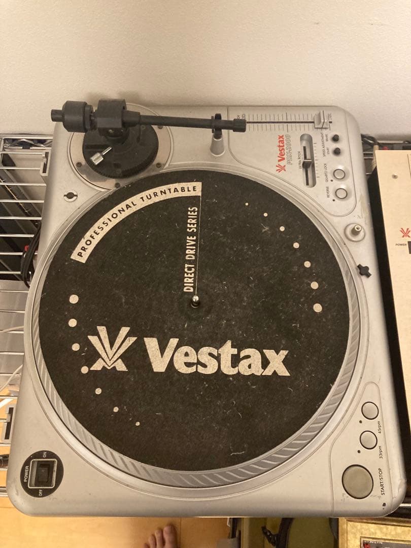 Vestax ターンテーブル2台、ミキサーセット 音動作確認無し※ジャンク品扱い