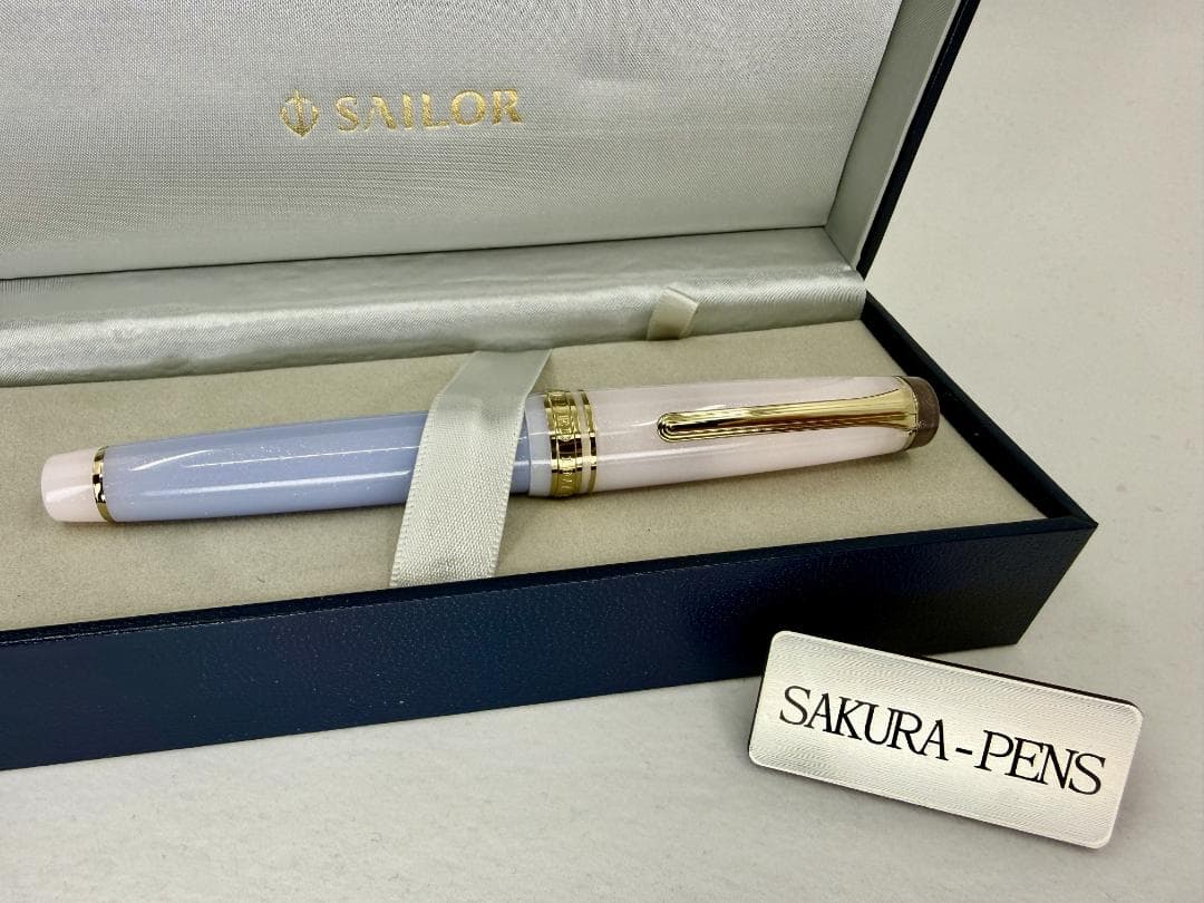 新品 Poesie セーラー 万年筆 マーメイドねこ 18金 MF nib