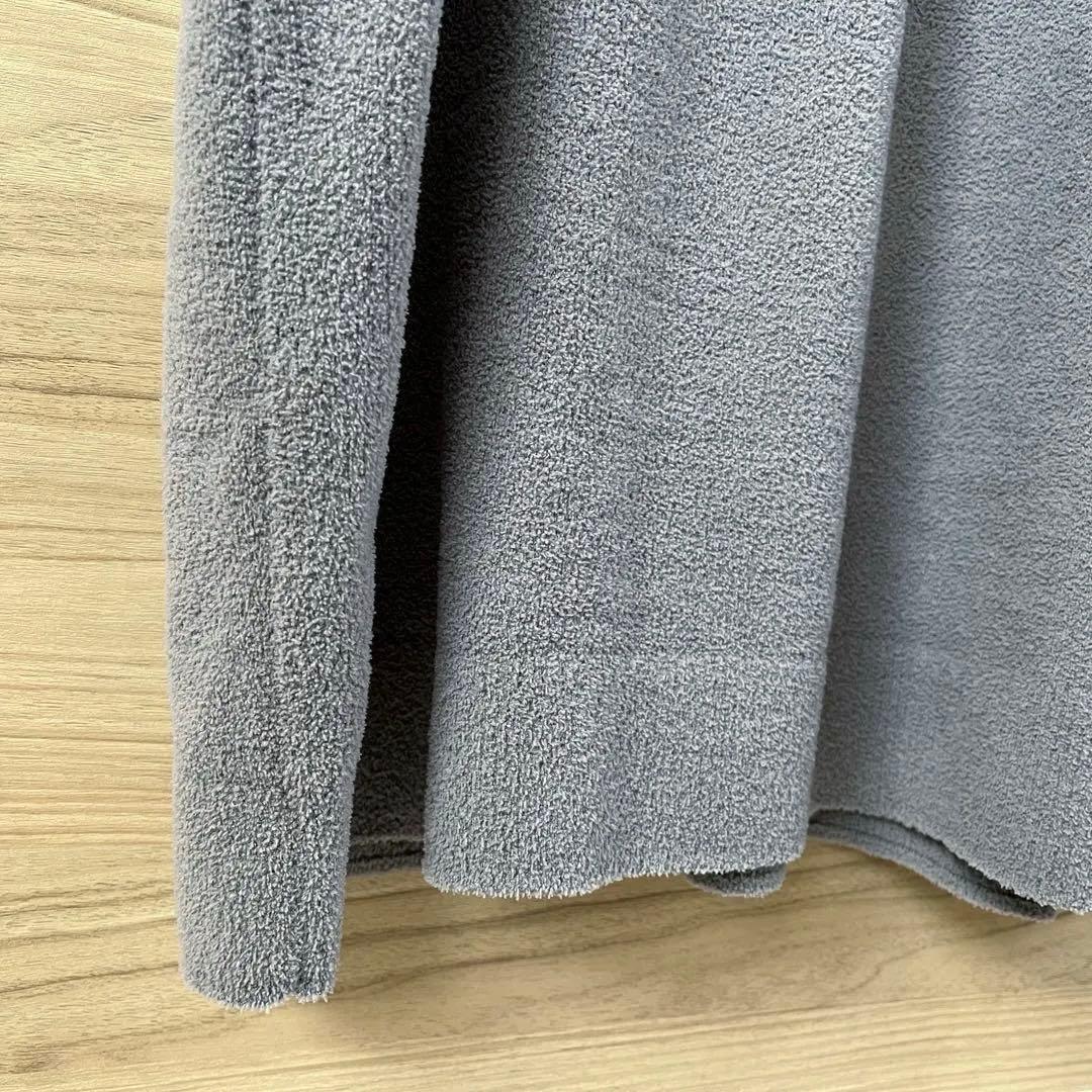 美品★BRIEFING GOLF ROOM もこもこニットTシャツ 灰×黒 M