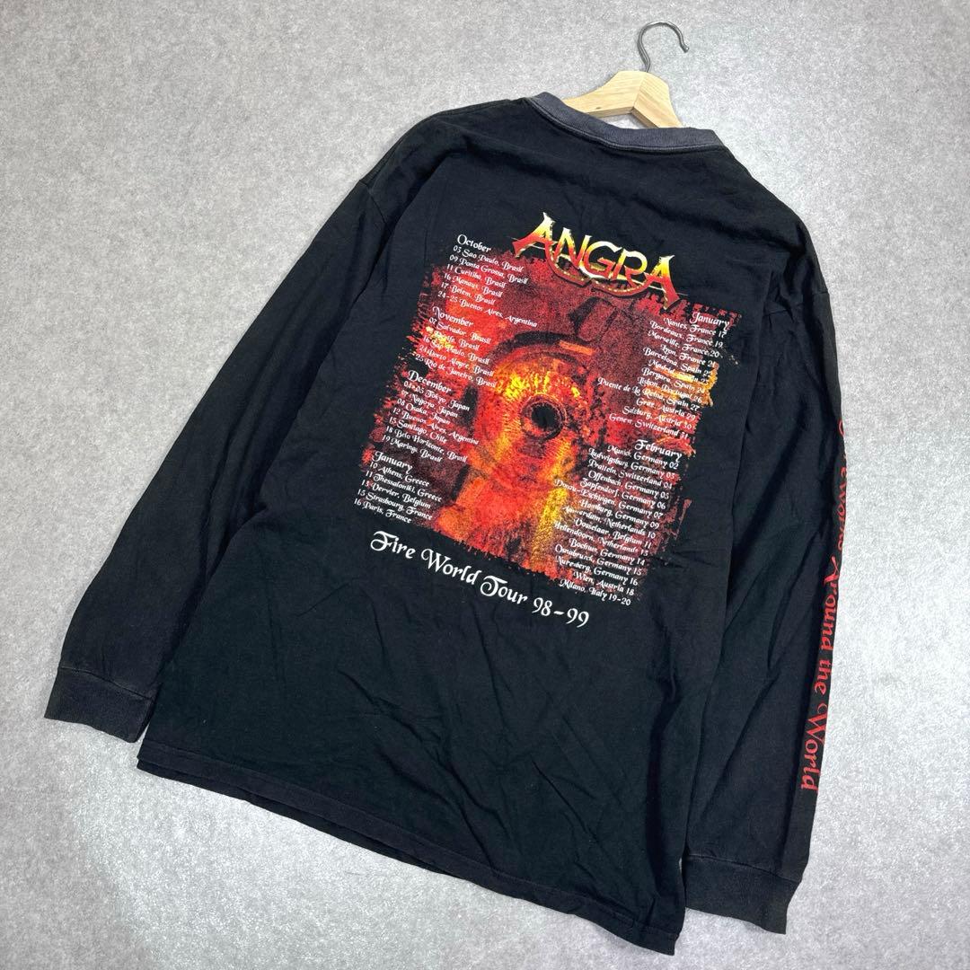 希少 90s ANGRA ヴィンテージ バンド ツアー ロングTシャツ 当時物