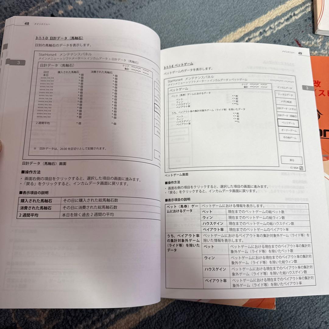StarHorse4 取扱説明書 5冊セット メダルゲーム