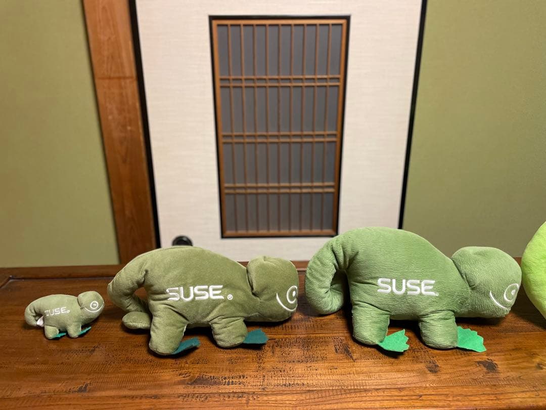 SUSE Geeko カメレオン型ぬいぐるみセット