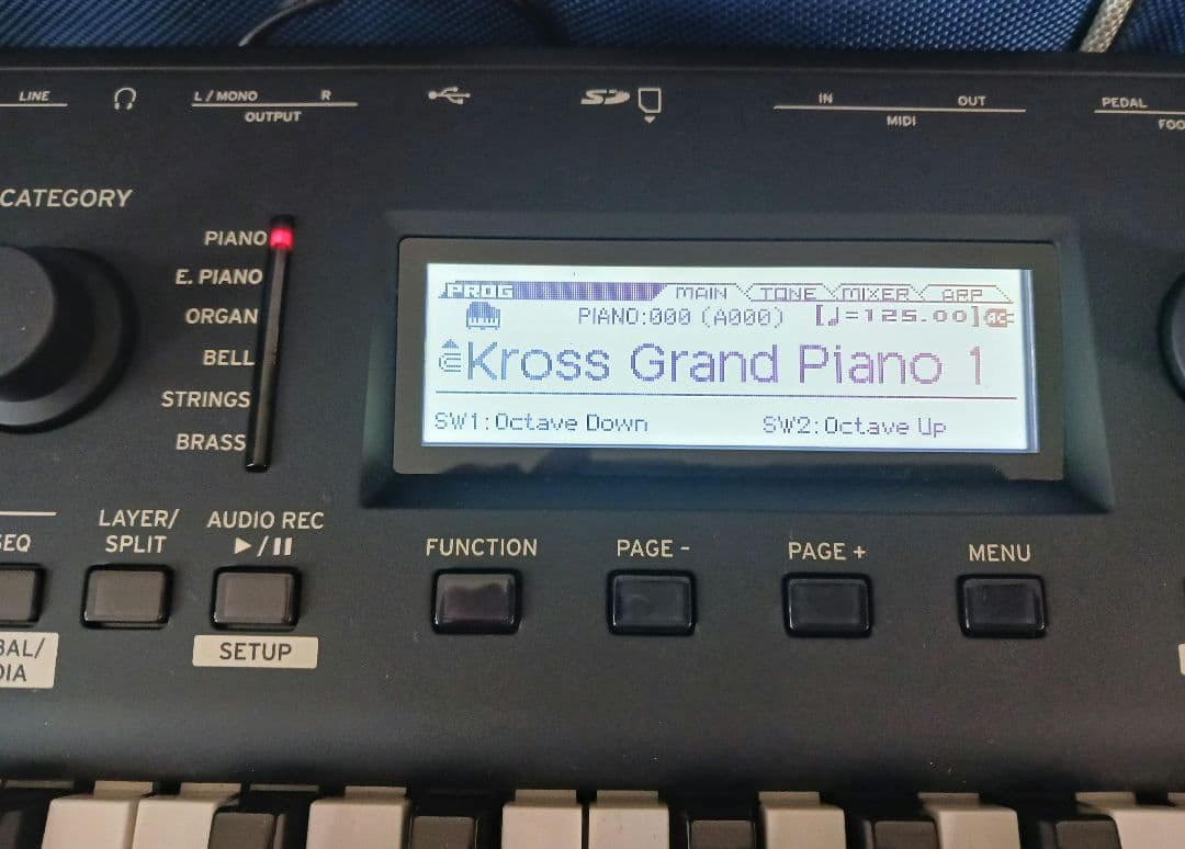 美品★KORG KROSS2★61鍵シンセサイザー★純正ケース&ダンパーペダル付
