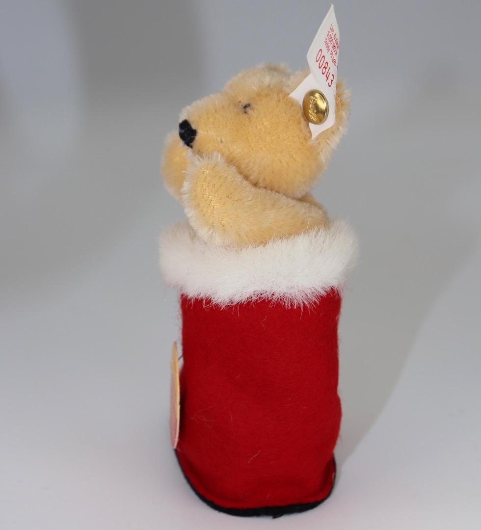 Steiff クリスマスブーツの中の小さなテディベア10cm 2000年度製品