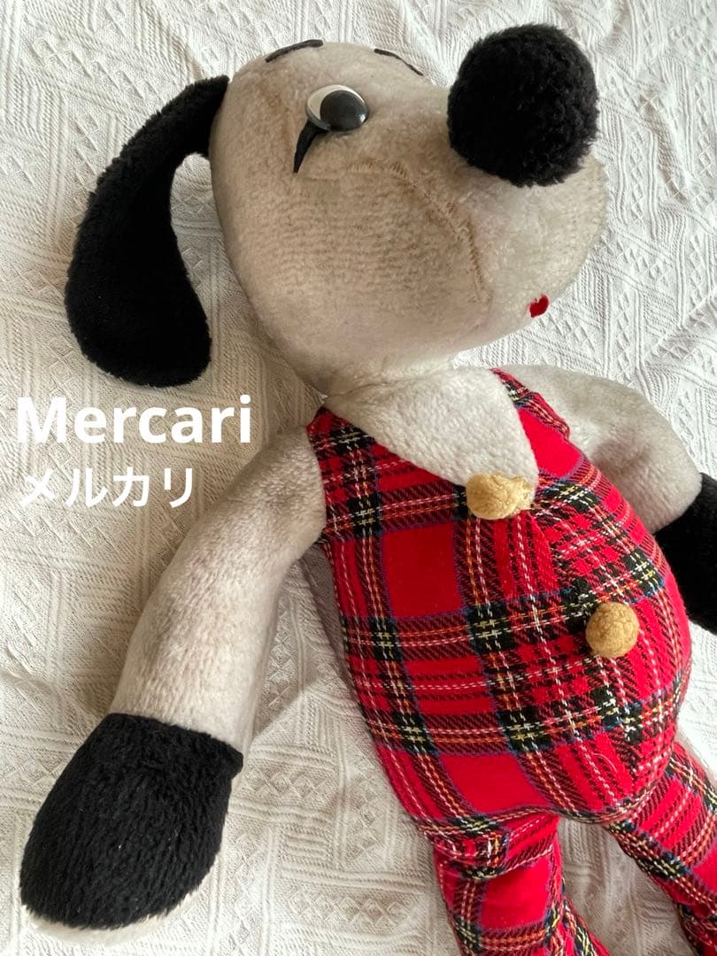 【特大約80cm】昭和レトロ　犬　ぬいぐるみ　ビィンテージ　当時物　メーカー不明