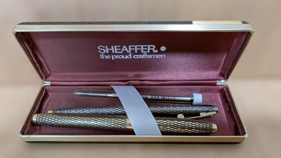 ☆SHEAFFER 万年筆・ボールペンセット　スターリングシルバー　筆記未確認