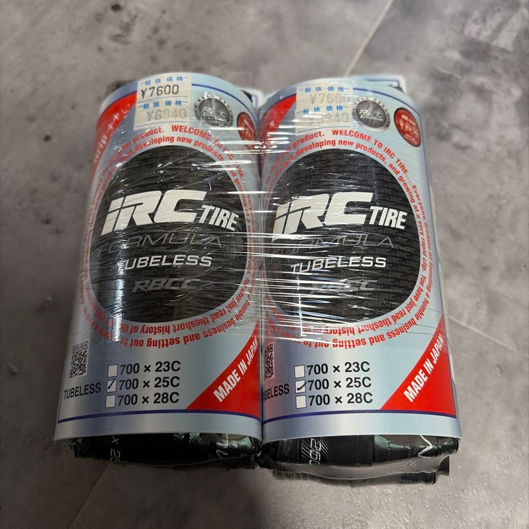 IRC FORMULA TUBELESS タイヤ 700x25C