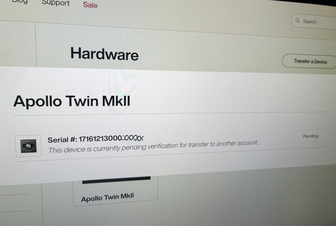 DTM・DAW Apollo twin MKII SOLO UNIVERSAL AUDIO