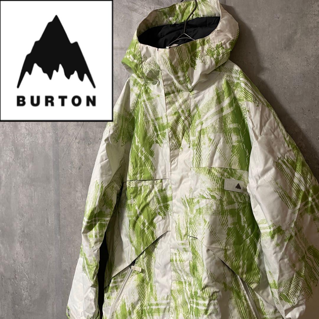 BURTONバートンスノーボードウェアスキーウエアジャケット上白ホワイト黄緑希少