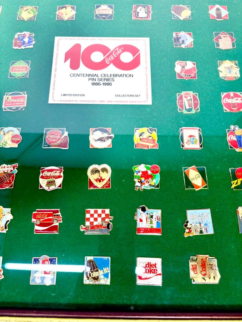 #コカコーラ100周年記念 ピンバッジ コレクターズセット 1886-1986
