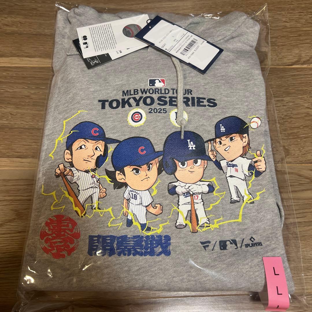MLB TOKYO SERIES 東京シリーズ開幕戦イラストパーカー サイズL