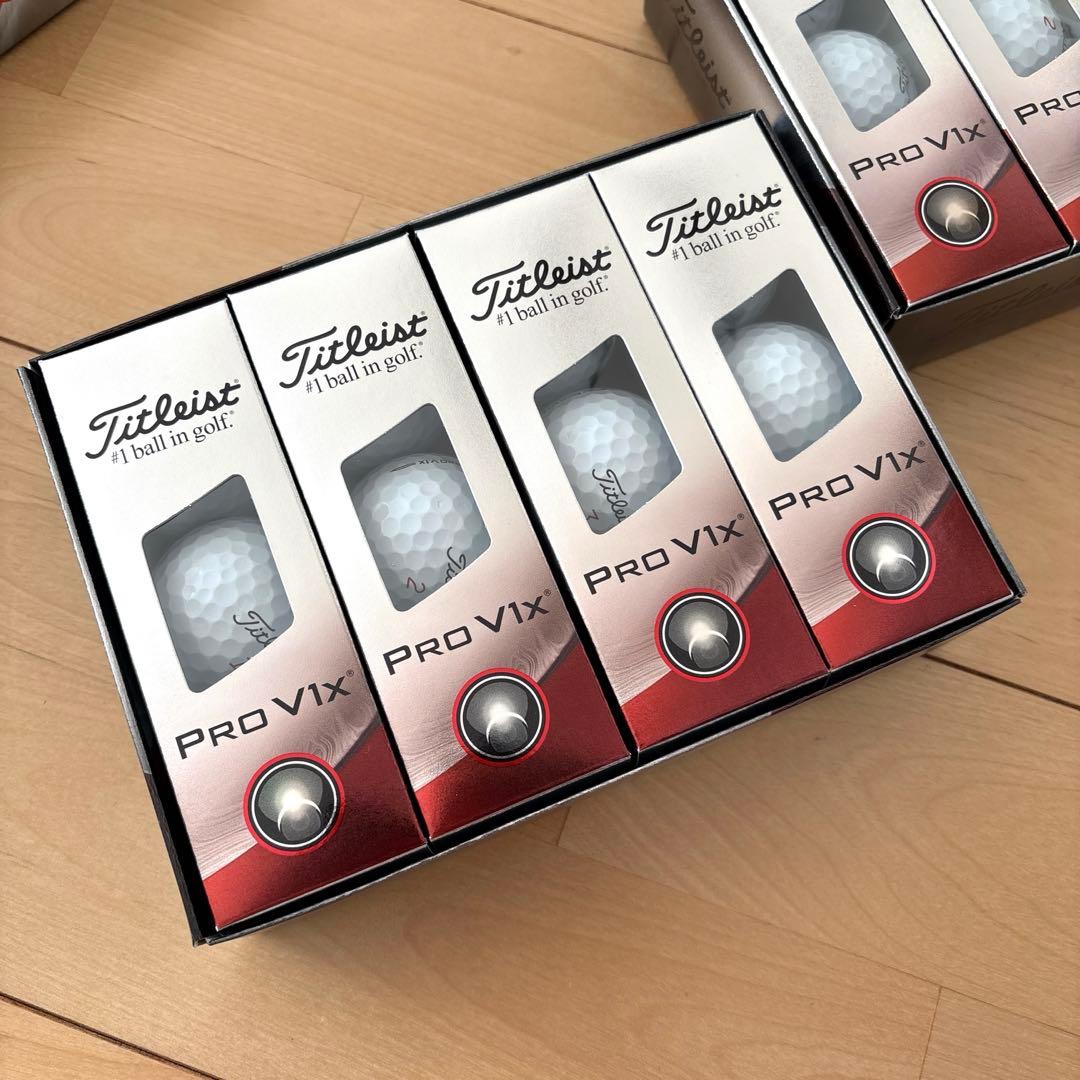 タイトリスト PRO V1x ローナンバー 白 2ダース 箱入