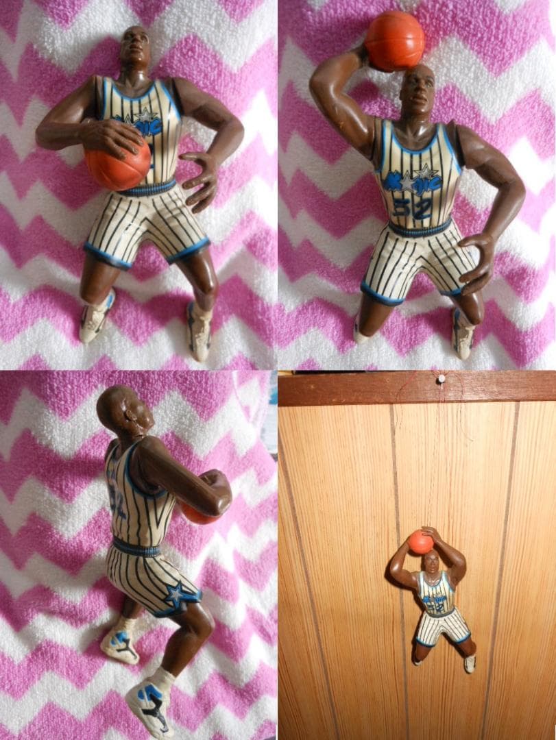 ◆NBAスーパースターSHAQシャキールオニール直筆サイン＆フィギュア珍品印刷物