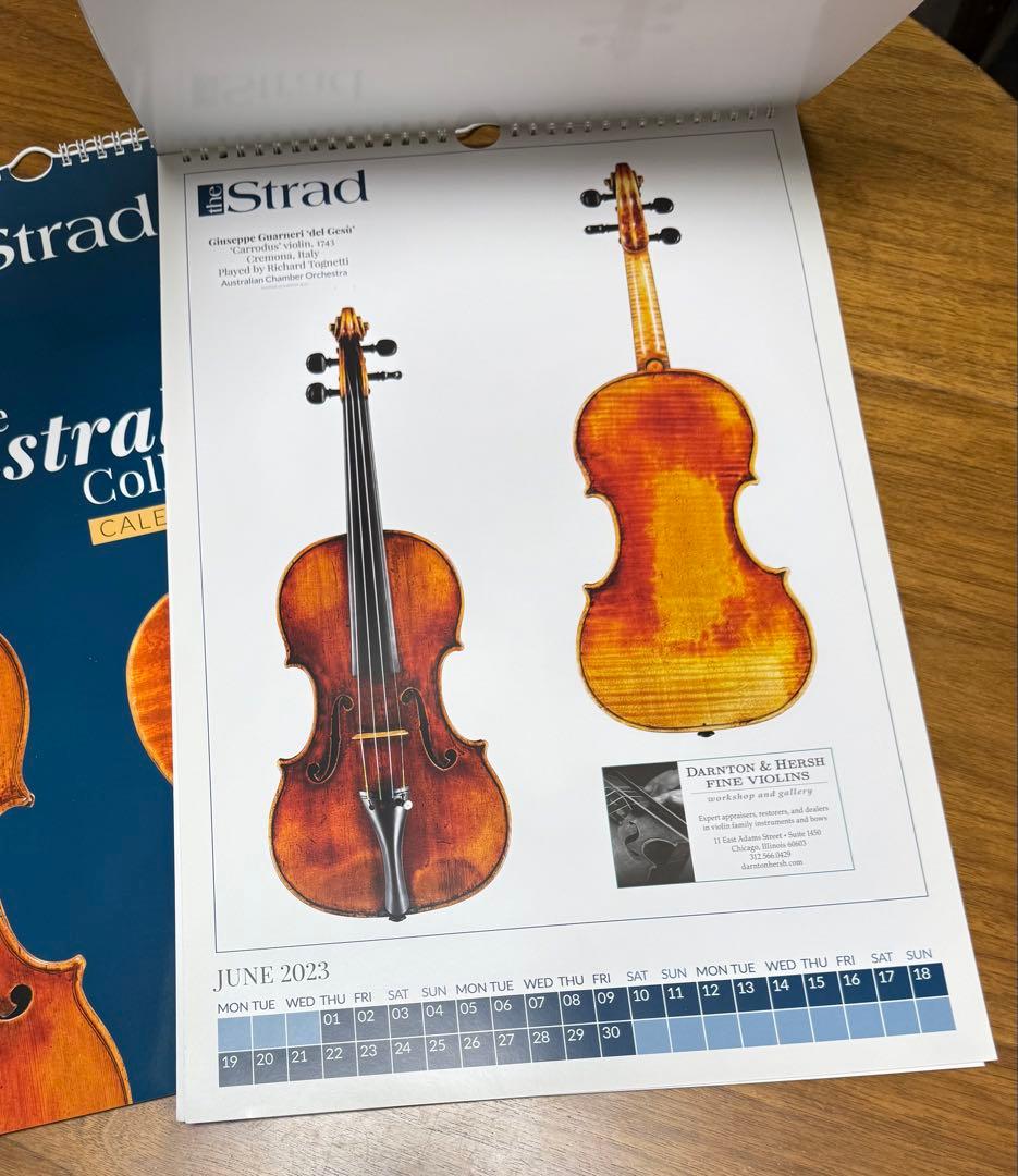 チェロ　ヴァイオリン　ヴィオラ　弦楽器　Strad カレンダー 12冊