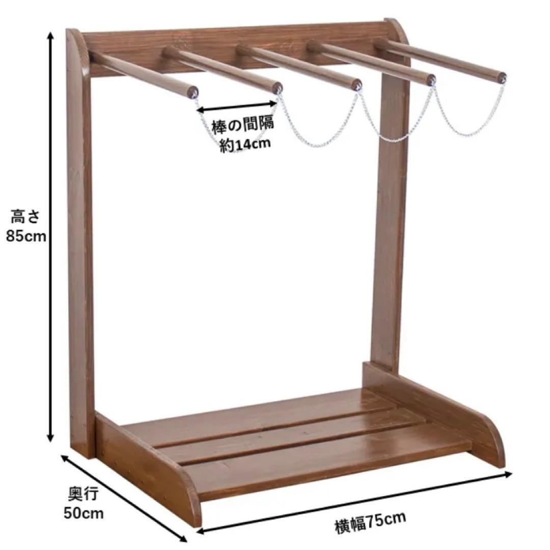 サーフボードラック　スノボーラック　木製　サーフボード置き　縦置き　4本立て