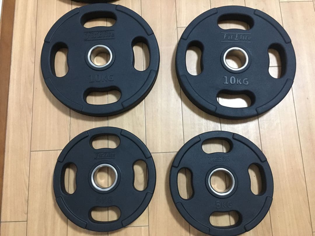 FitEliteオリンピックプレートセット 計67.5Kg 穴径50ｍｍ