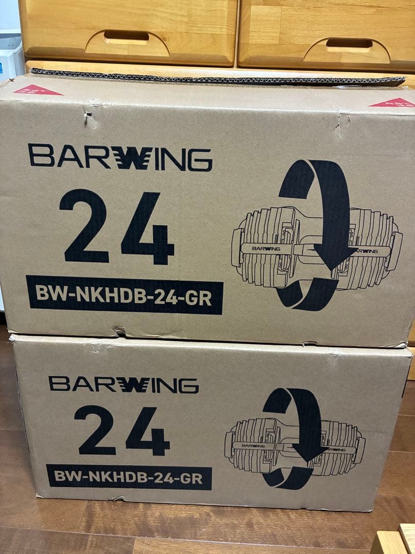ダンベル　BARWING24 新モデル　BW-NKHDB-24-GR 24kg②