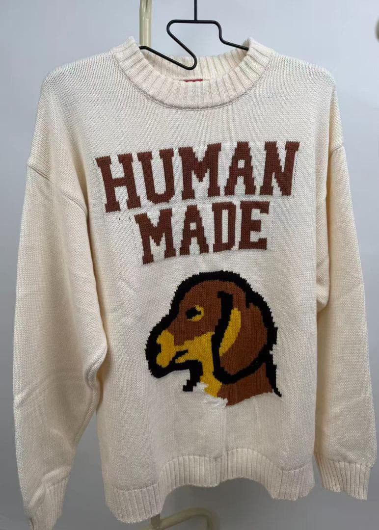 HUMAN MADE 犬刺繍 ニットセーター