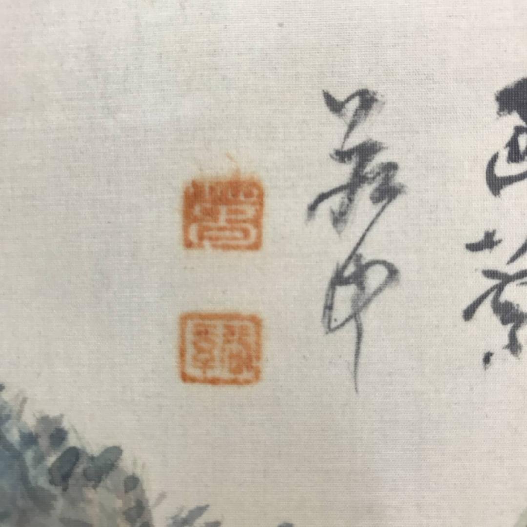 【真作】横山春渓/梅花書屋図/山水図/掛軸/名家伝来/AD-72