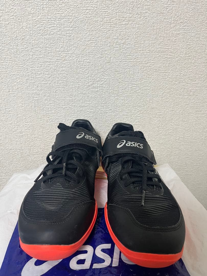 asics スローイングシューズ 25.5cm ブラック/オレンジ