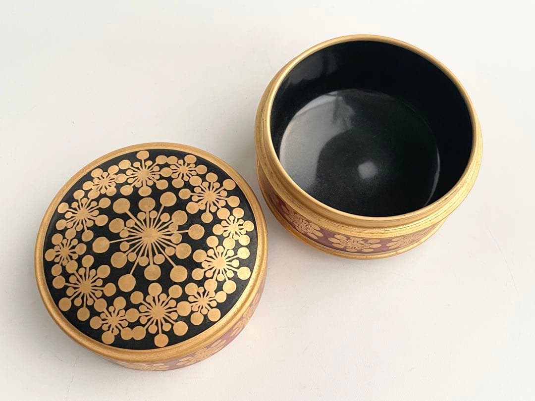 陶芸家　作家物　厳島豊之助　金彩　茶器　茶入　棗　香合　中次茶入　共箱