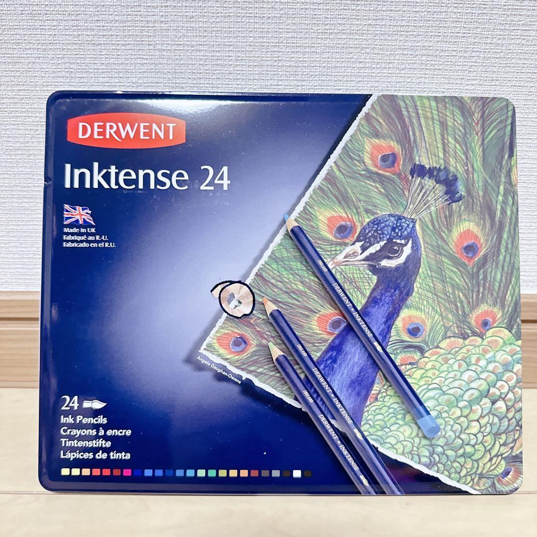 未使用 DERWENT Inktense24色 水彩色鉛筆 画材6点セット