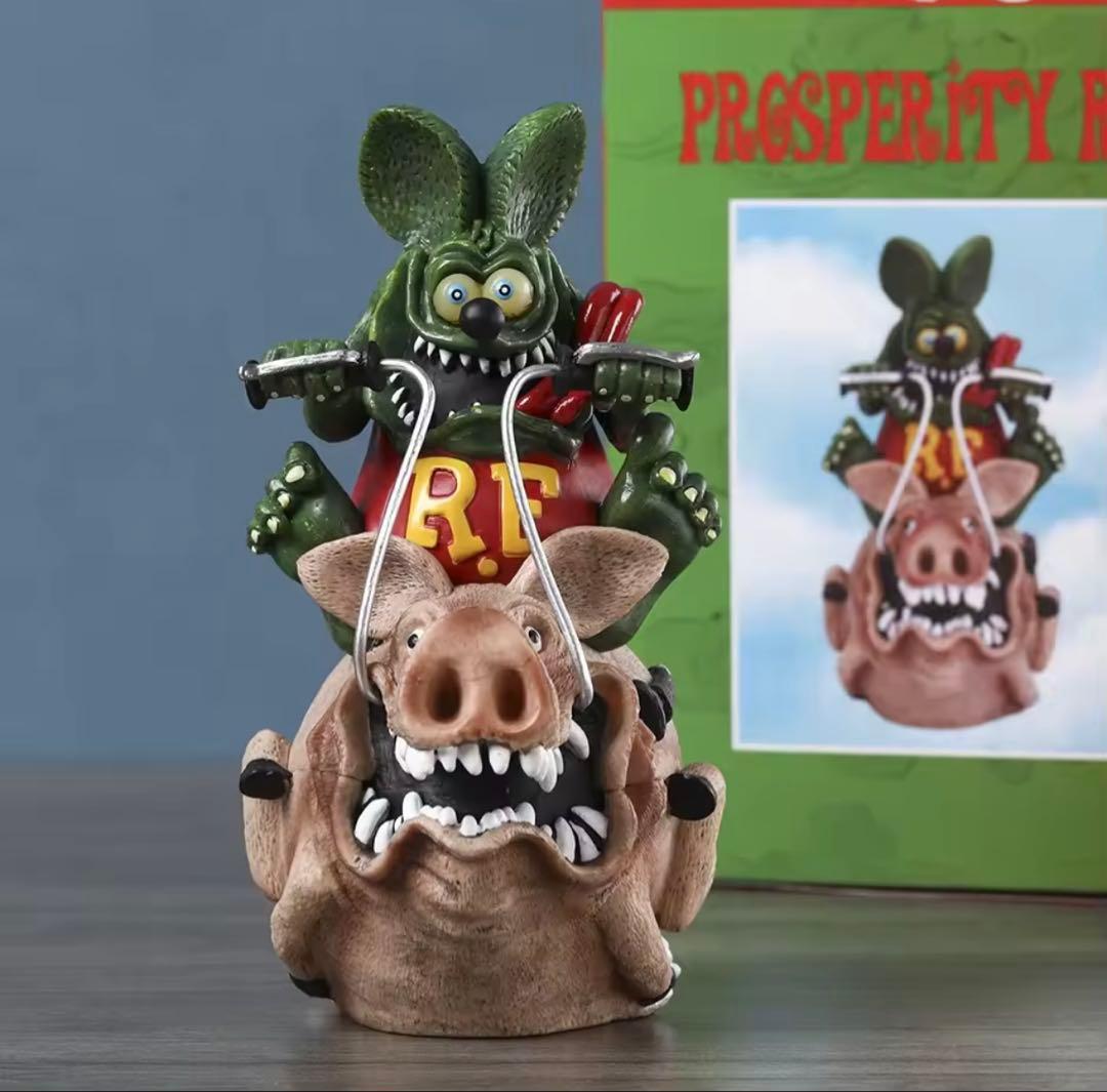 Roth Rat Fink ラットフィンク フィギュアバイク 豚 アメトイ