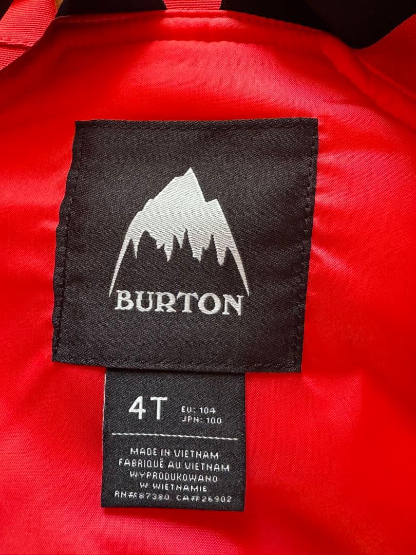 BURTON スノーボードウェア 4T オレンジ
