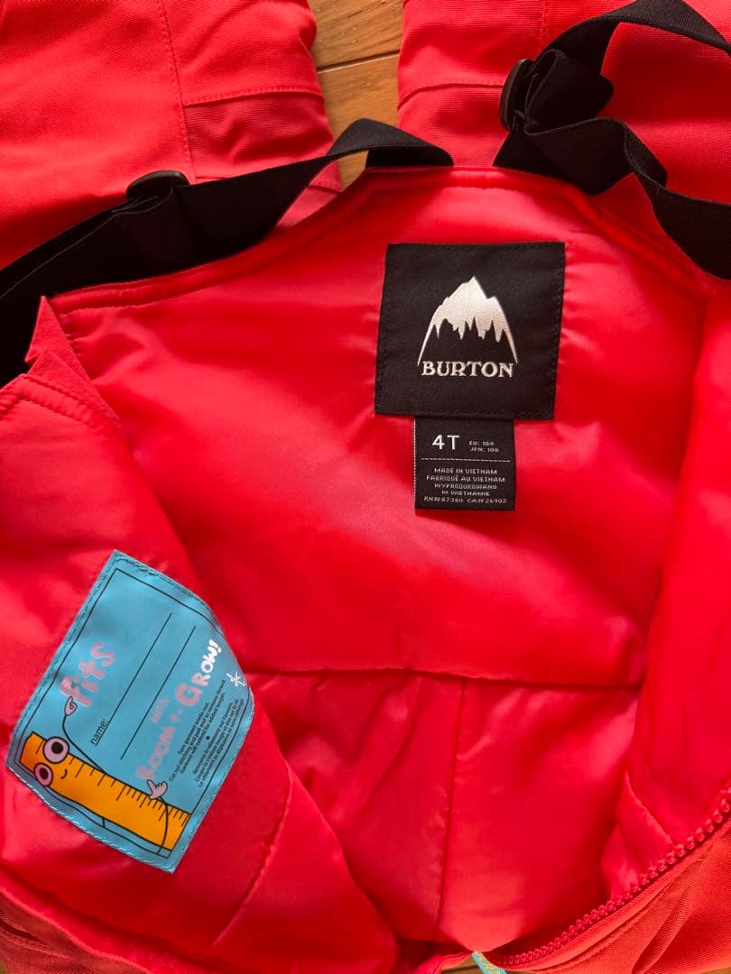 BURTON スノーボードウェア 4T オレンジ