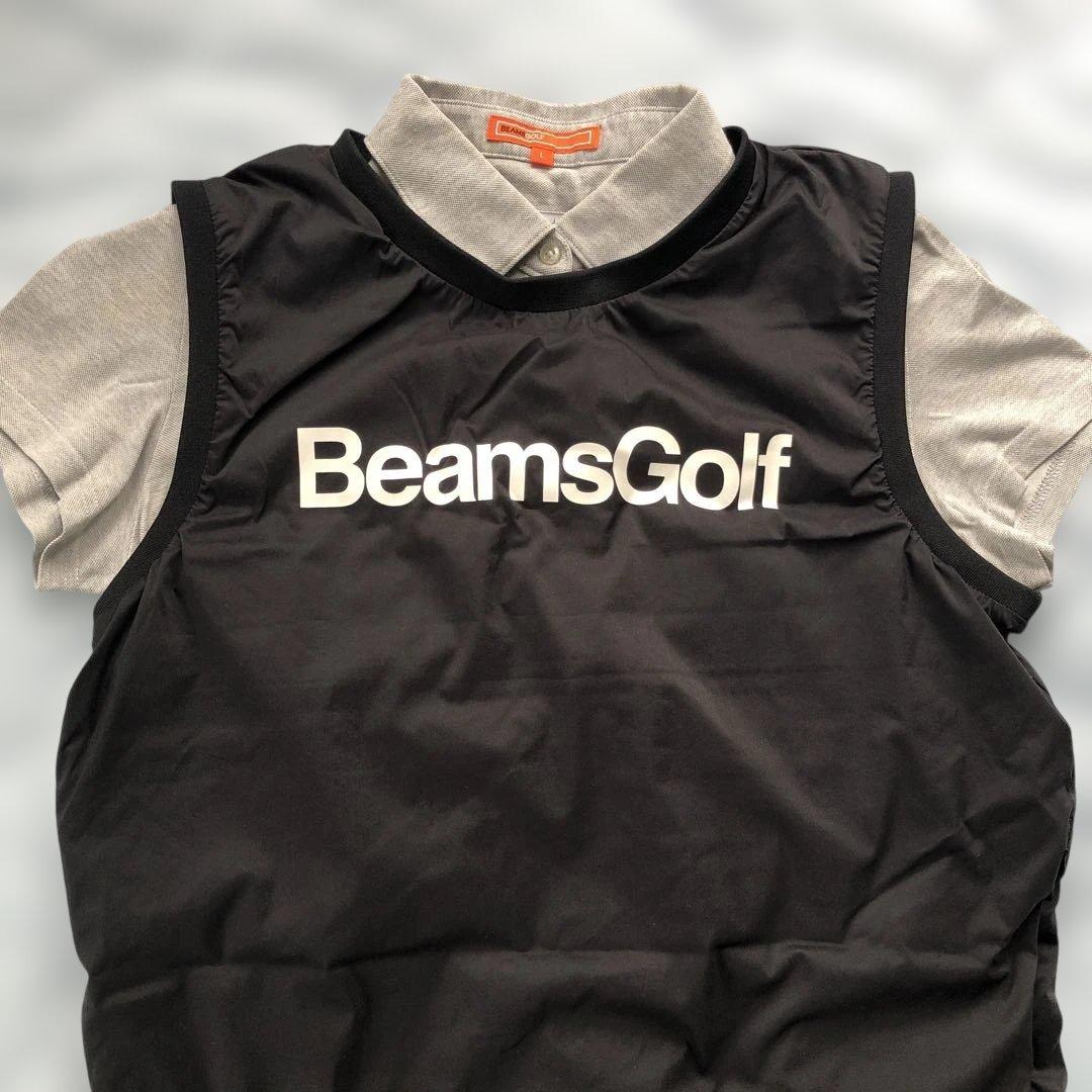 BeamsGolf 黒 ナイロン ベスト