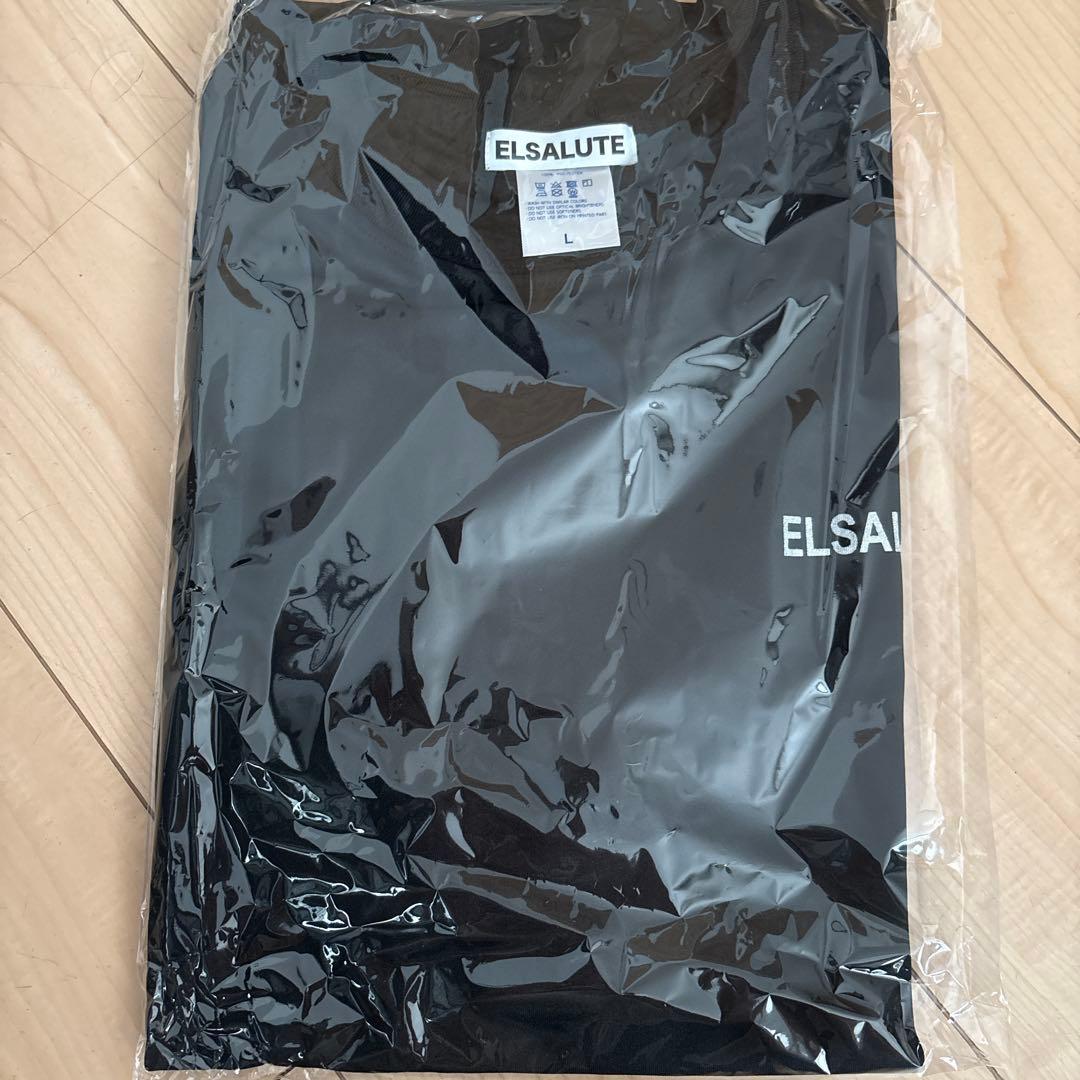 ELSALUTE ブラック シルバー Tシャツ L インターハイ