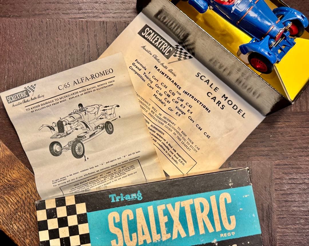 scalextricスケーレックスC65アルファロメオ 1933 スロットカー