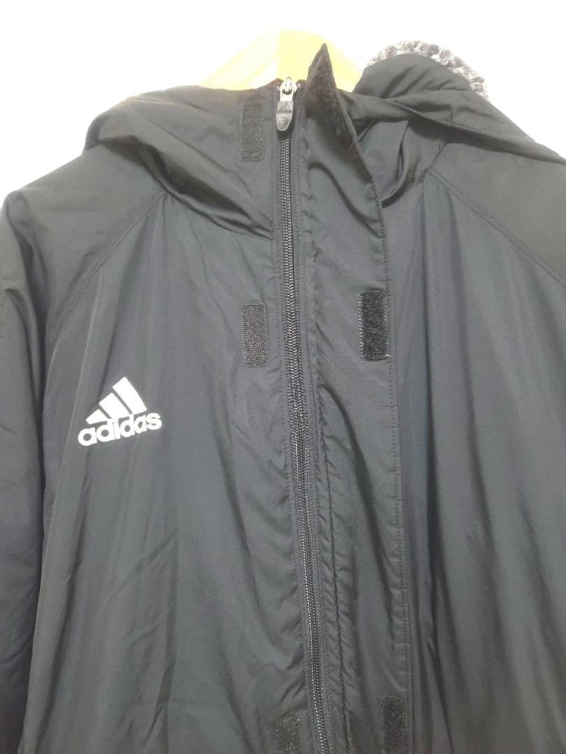 adidas　ベンチコート　黒　climaproof ロングコート ボア XL