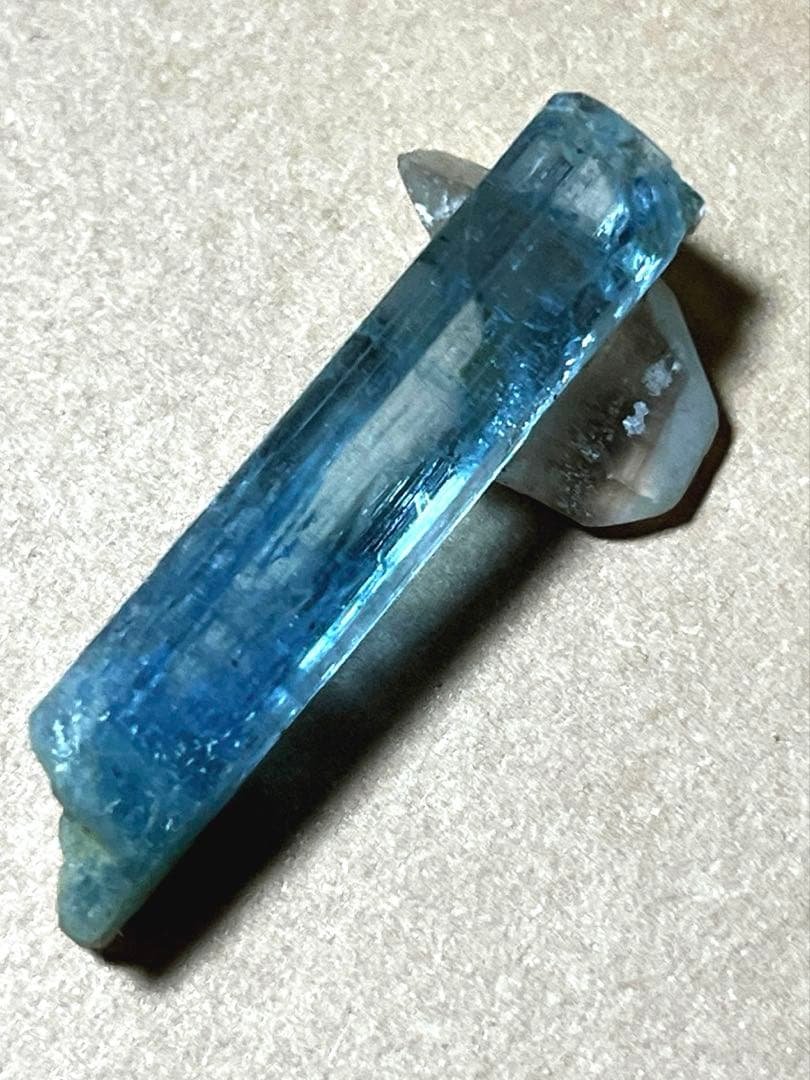 【希少・大結晶】アクアマリン 共生 スモーキークォーツ 原石 15.45 ct