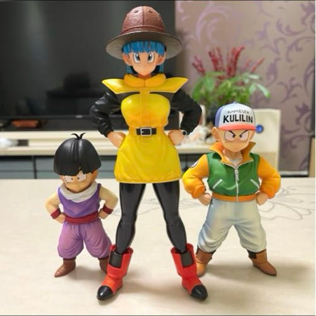 ドラゴンボール　ブルマ＆クリリン＆孫悟飯　3体セット　約15.5cm