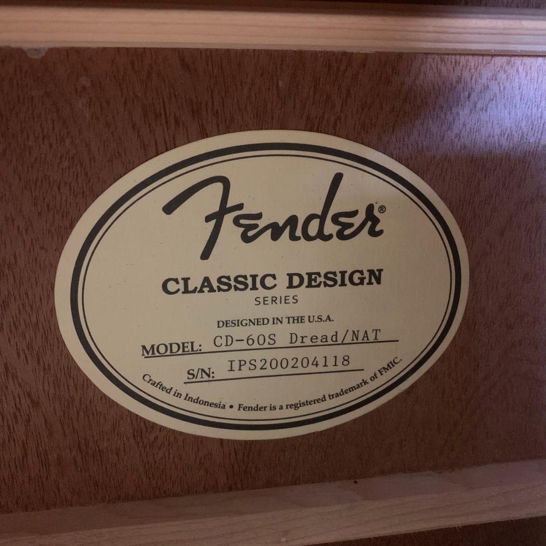 J878 Fender アコースティックギター ギター CD-60S