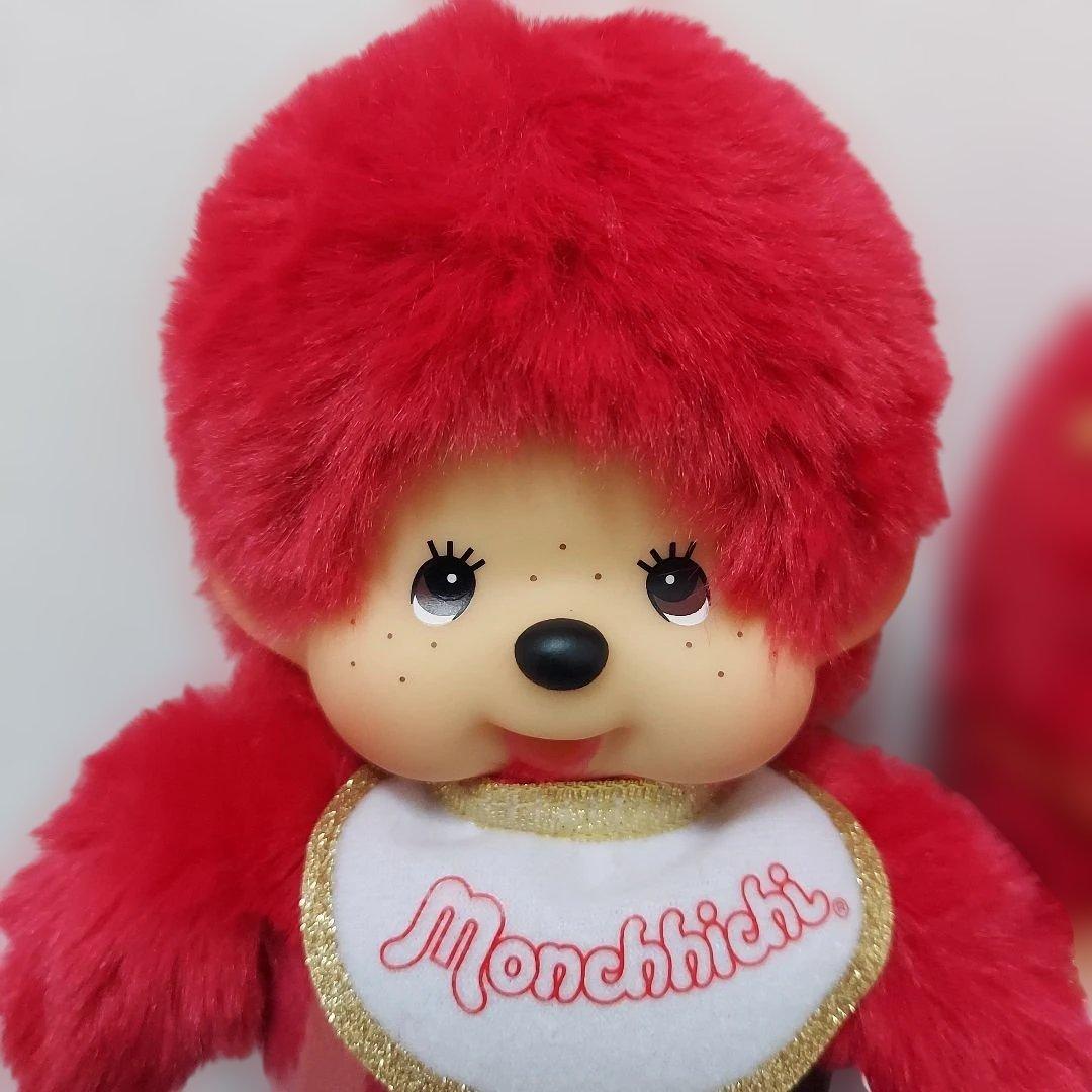 Monchhichi 　キディランド限定　ぬいぐるみ　ペア 　赤　Sサイズ