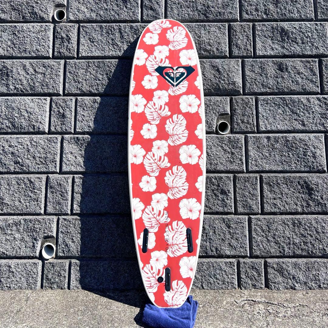 美品　大人気　ROXY ソフトボード　7’0ft 60.5L ハイビスカス　良好