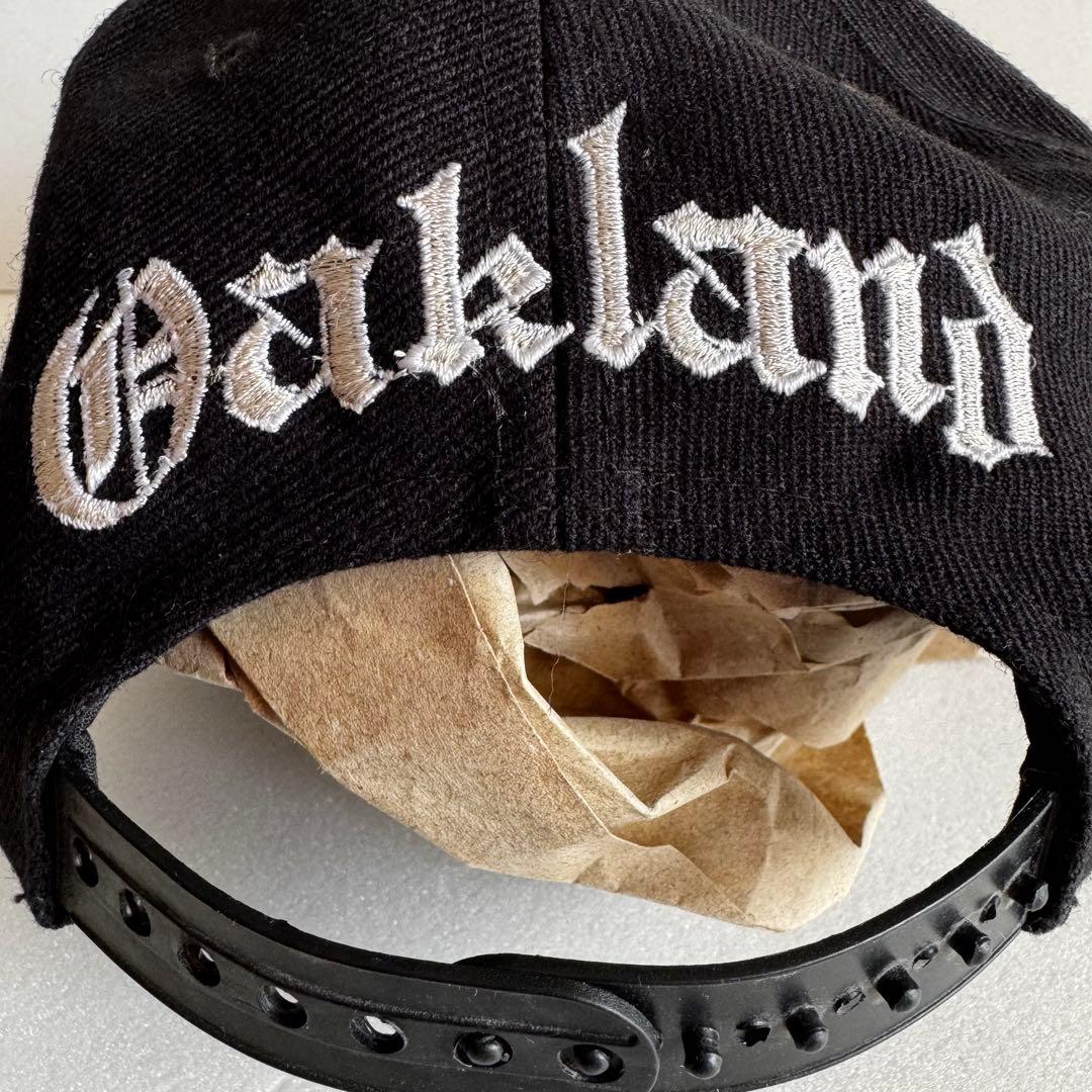 オールドイングリッシュ Raiders Oakland キャップ 黒 ビンテージ