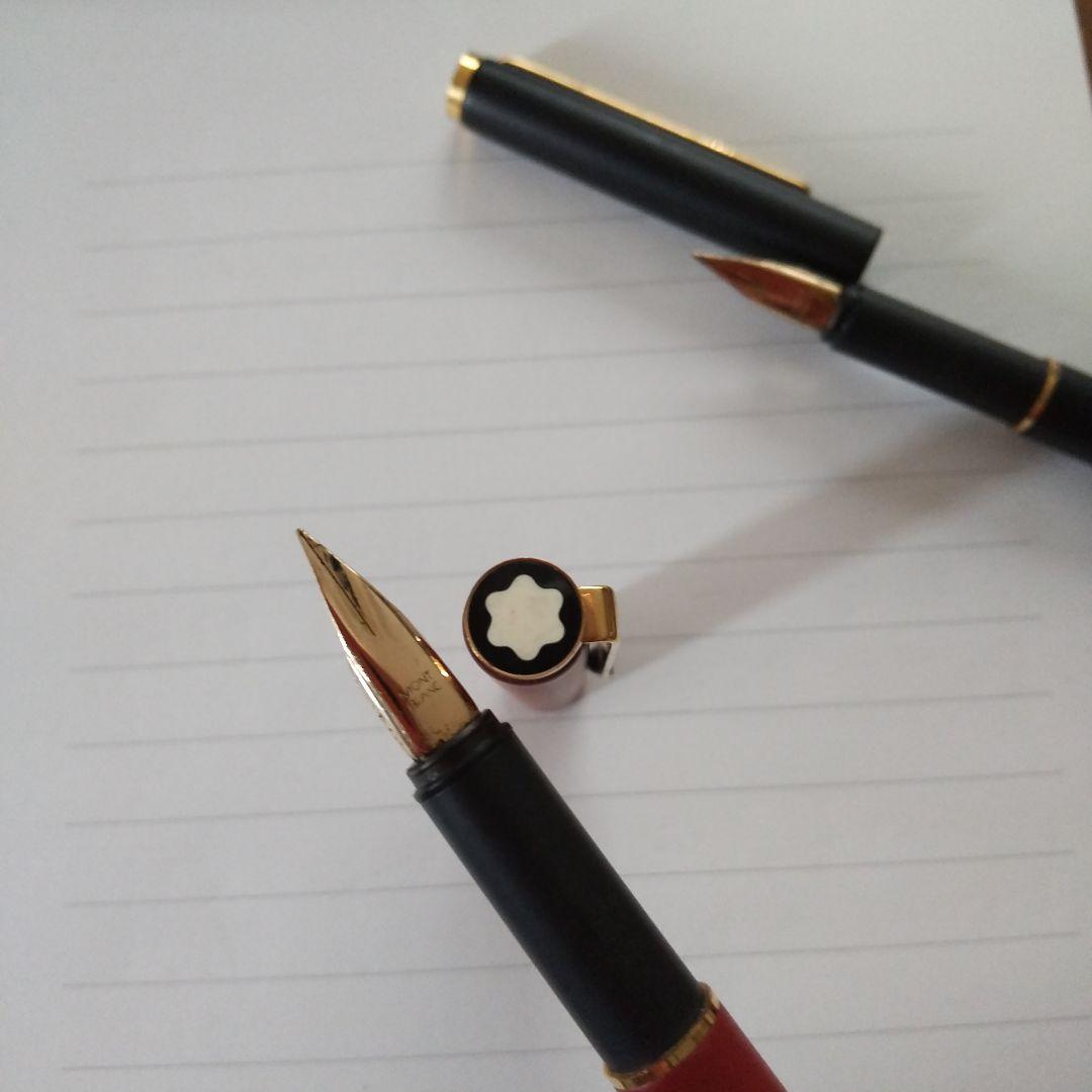 MONTBLANC、赤、黒色の万年筆