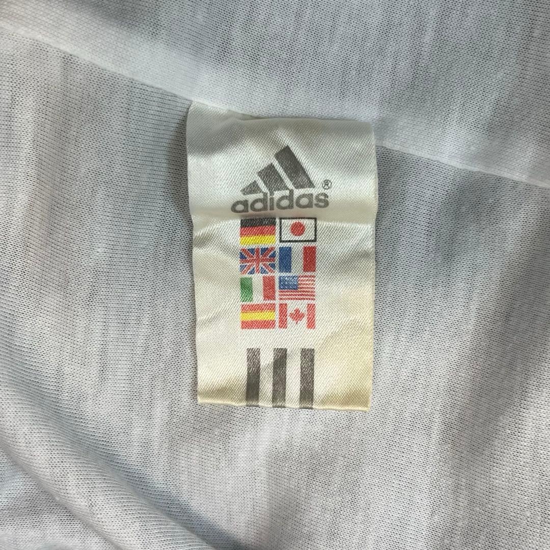 00s adidas バギートラックパンツ 3ライン 刺繍ロゴ ネイビー L