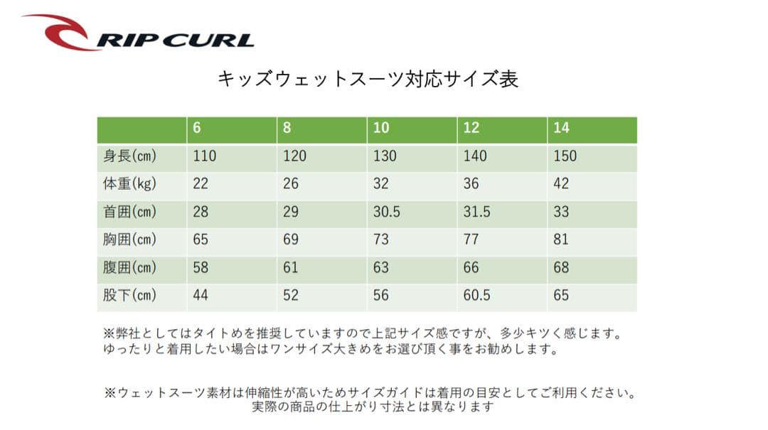 Ripcurl フルスーツ サイズ12