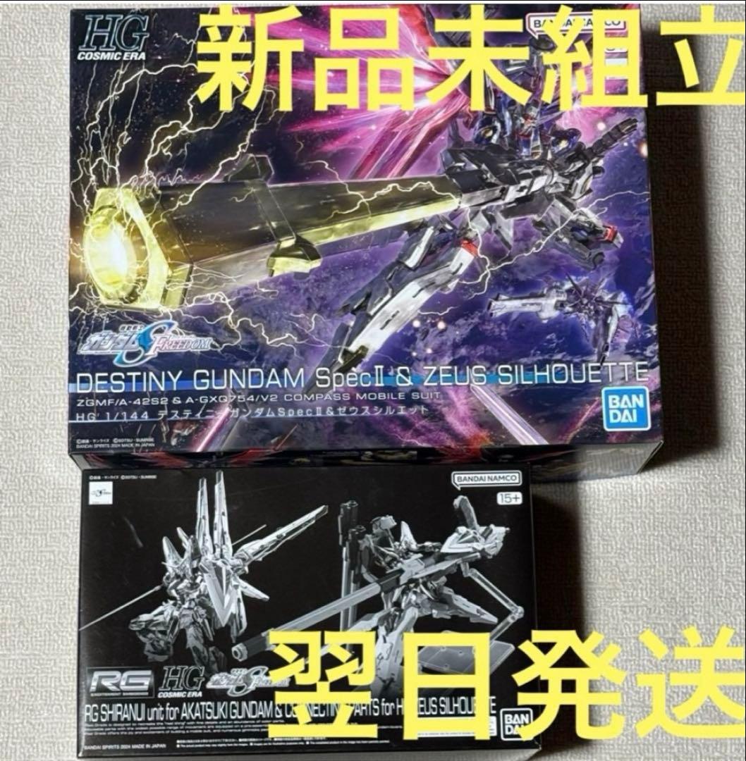 HG デスティニーガンダムSpecII&ゼウスシルエット　RG アカツキ 接続
