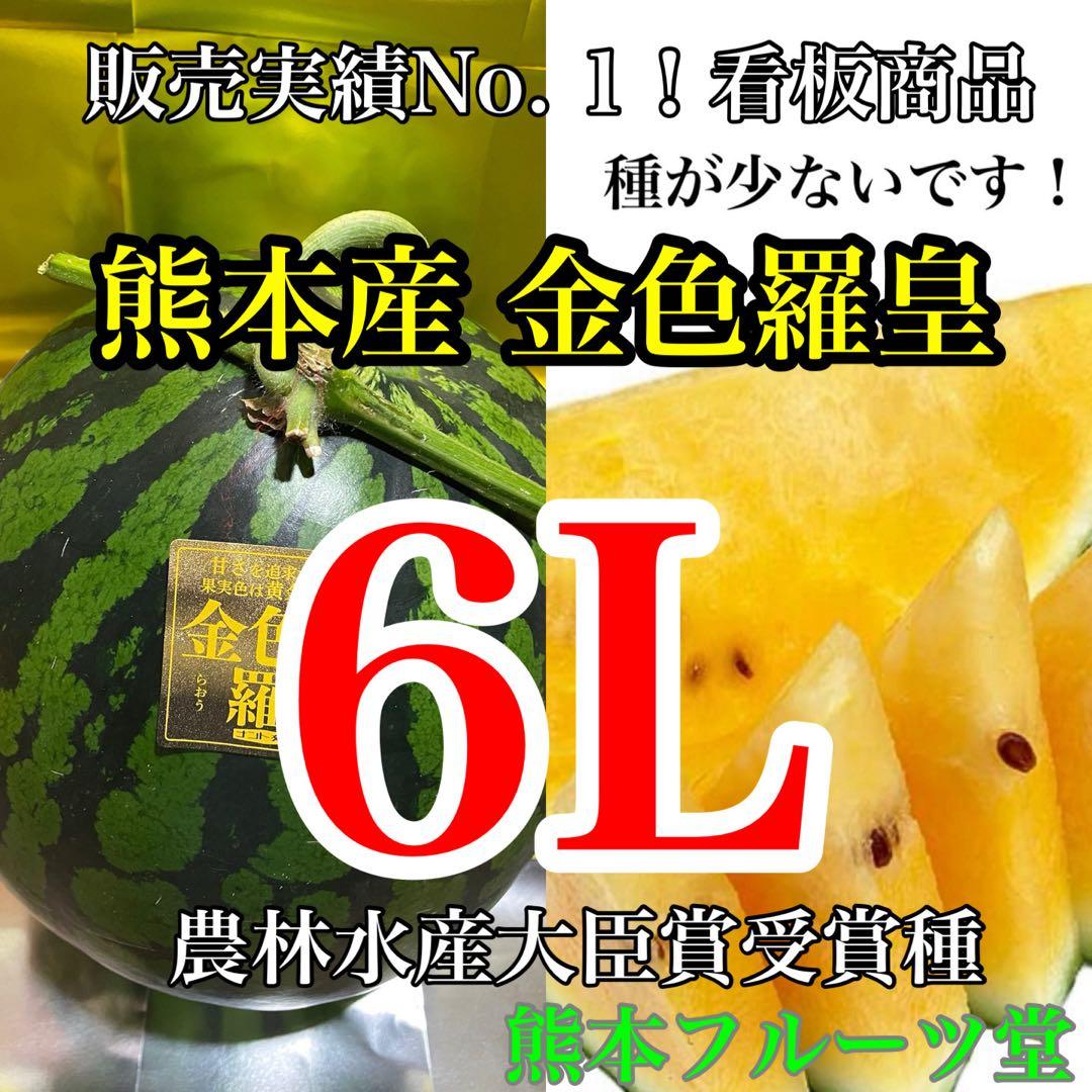 百貨店御用達！美味い！熊本産【金色羅皇】秀品6L2玉セット（23〜25k箱込）