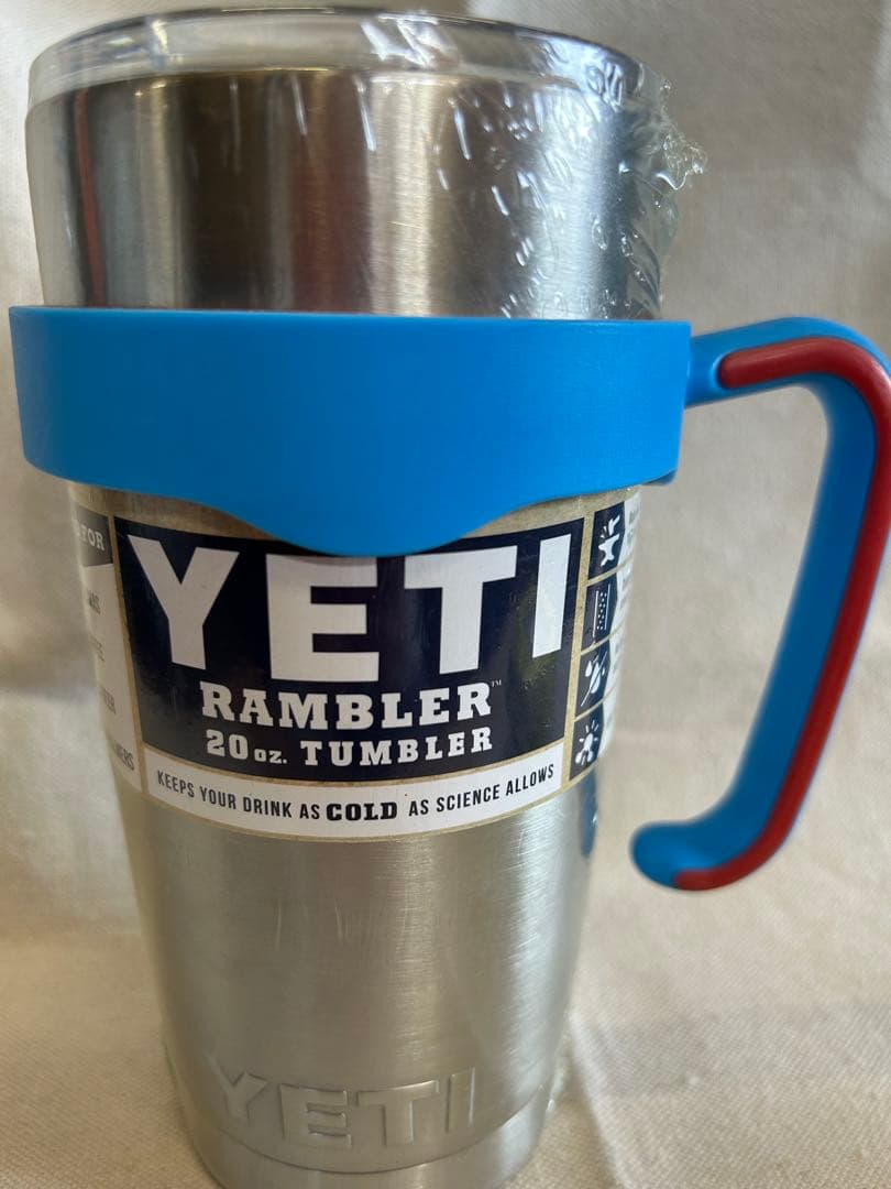【新品】YETI ランブラー　タンブラー　20oz シルバー【ハンドル付き】